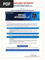Infosys Springboard Virtual Internship 6.0 - Apply Now! | PDF