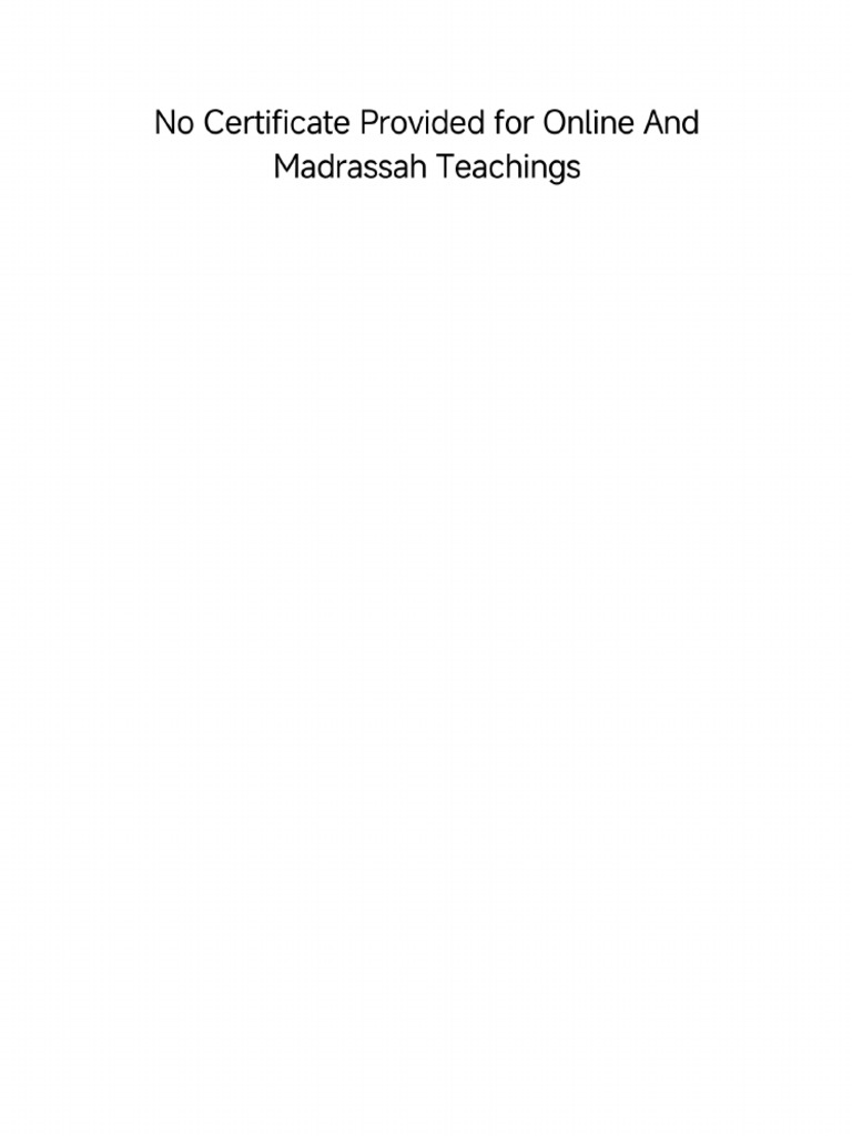 No Certificate Provided | PDF
