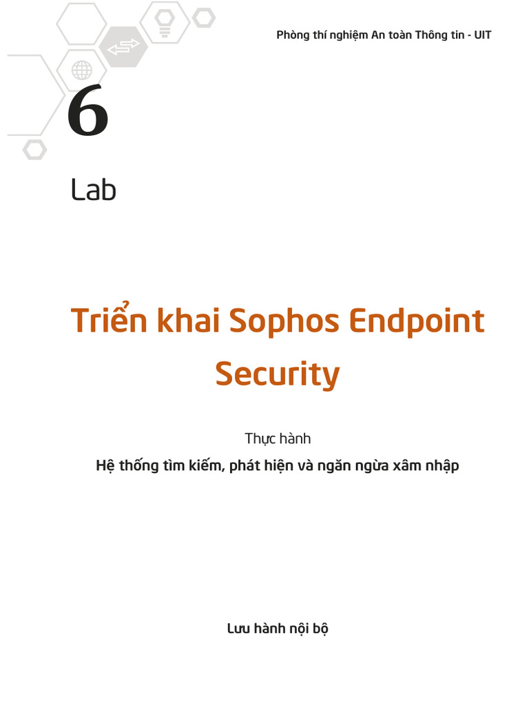 Lab 6 - Trien Khai Sophos Endpoint Security | PDF