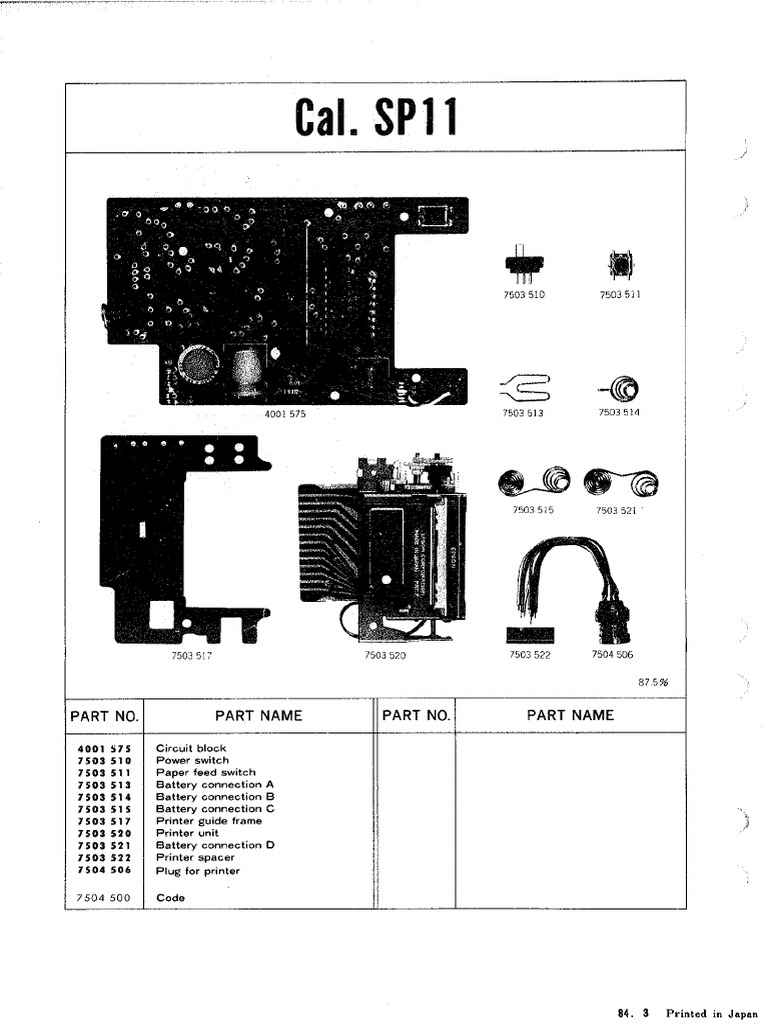 Seiko - Manual Técnico SP11 - en | PDF