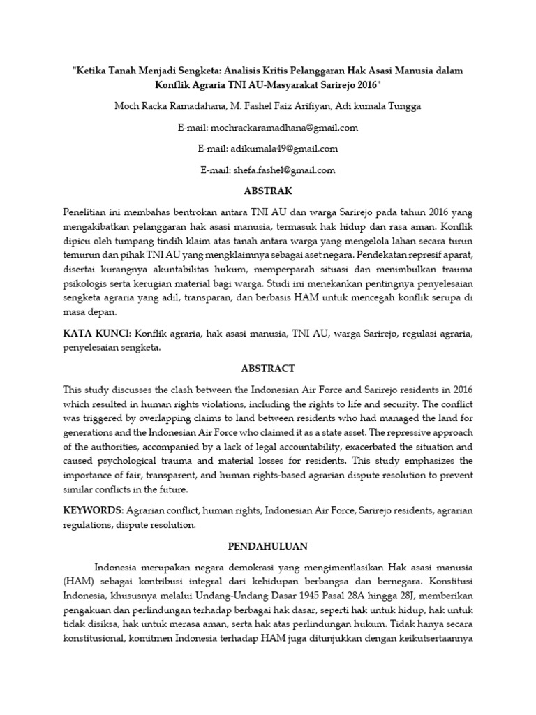 Ketika Tanah Menjadi Sengketa Rvs | PDF