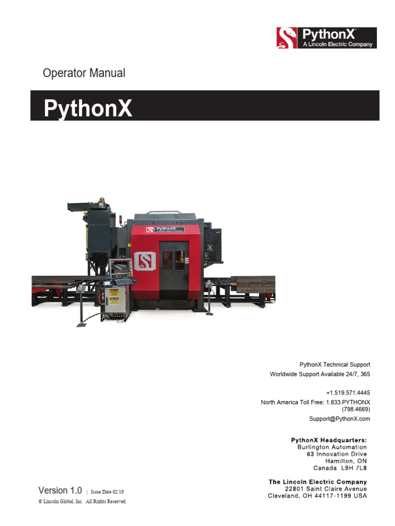 PythonX2 Operator Manual V3.1FL | PDF | Angle | Robot