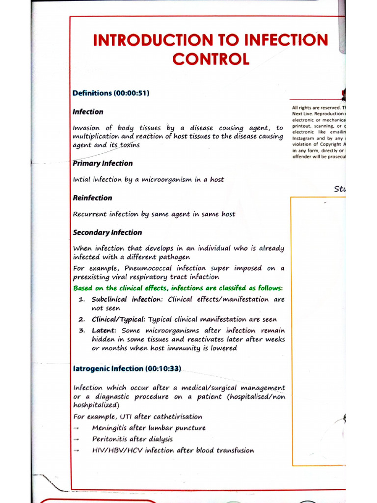 Infection Control | PDF