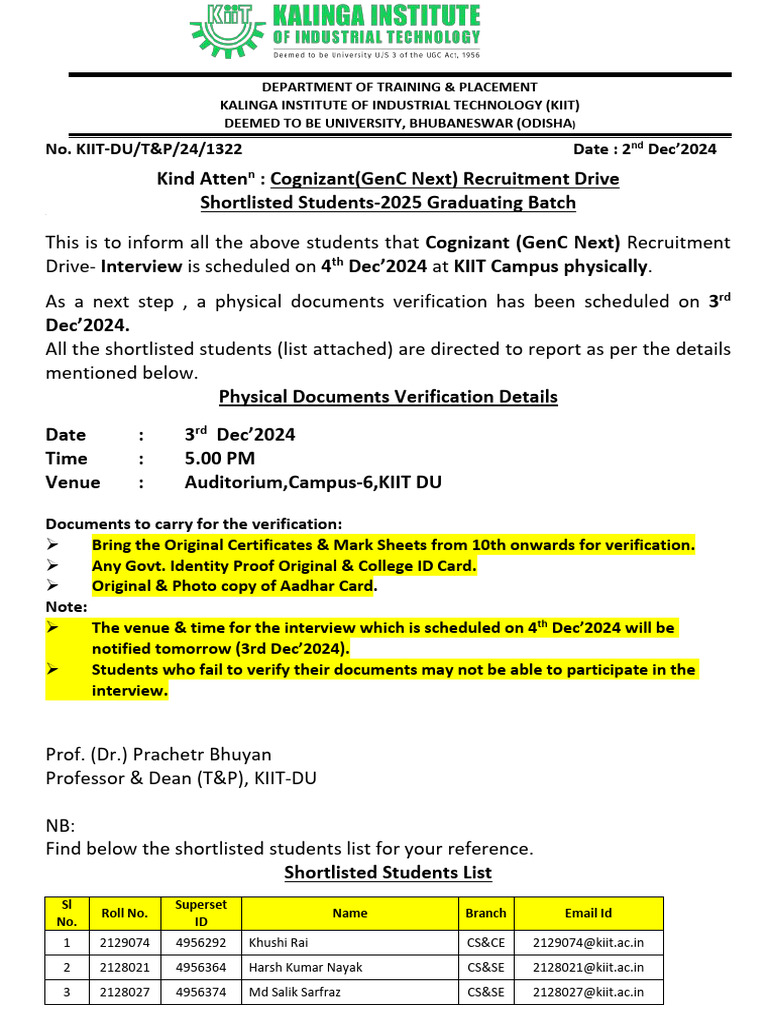 Cognizant Gen C Next Recruitment Drive-Interview On 4th Dec'2024 For ...