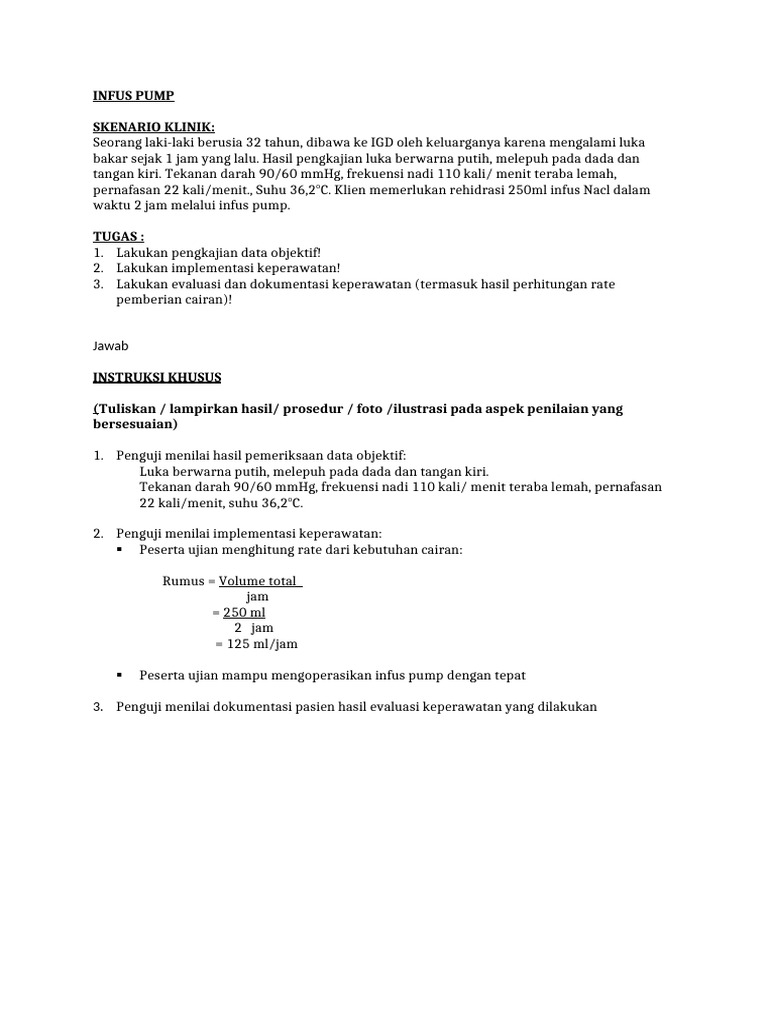 Infus Pump Dan Syiring Pump | PDF
