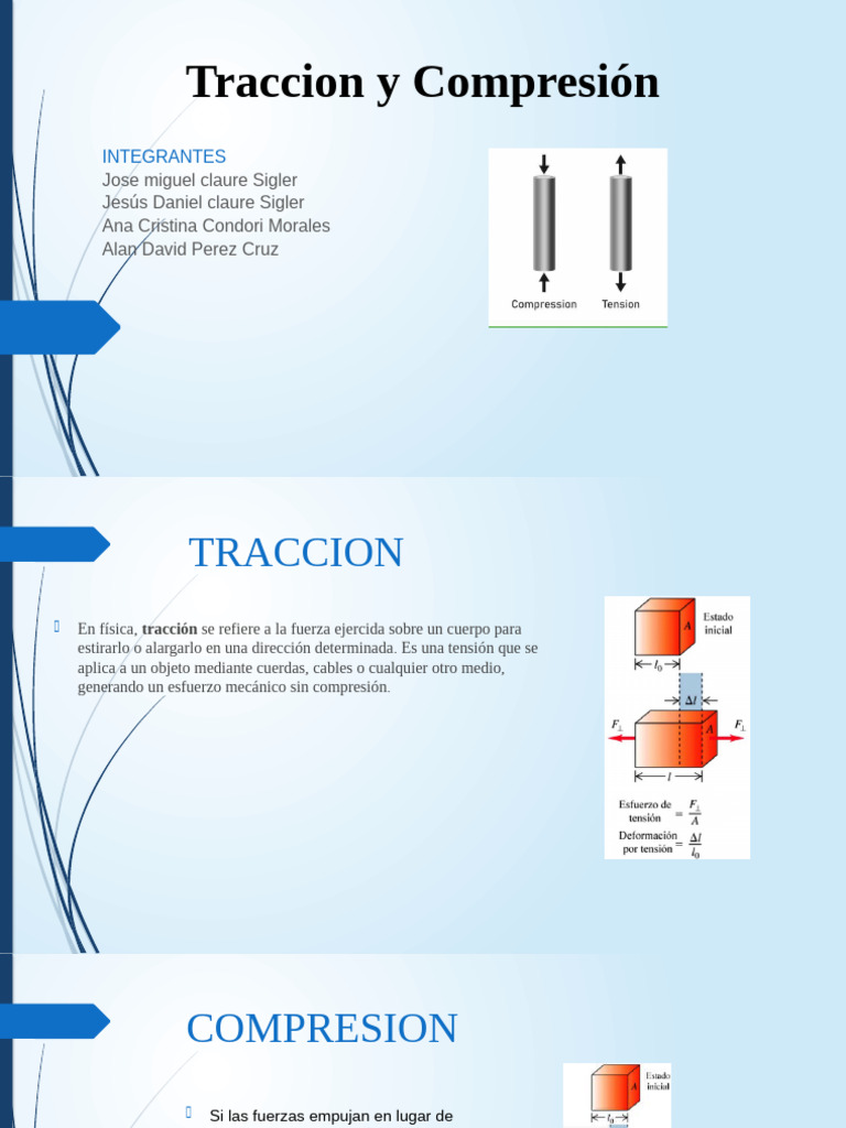 Presentacion de Traccion y Compresion | PDF | Deformación (ingeniería ...