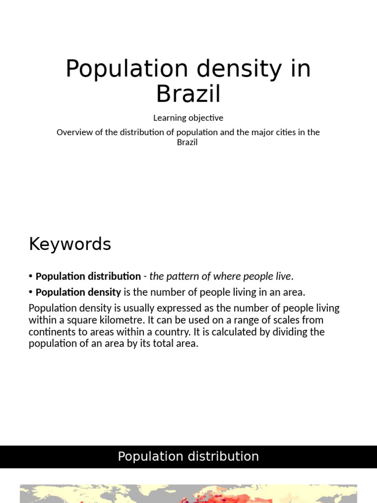 Brazil's Population Density Overview | PDF | Rainforest | Amazon Rainforest