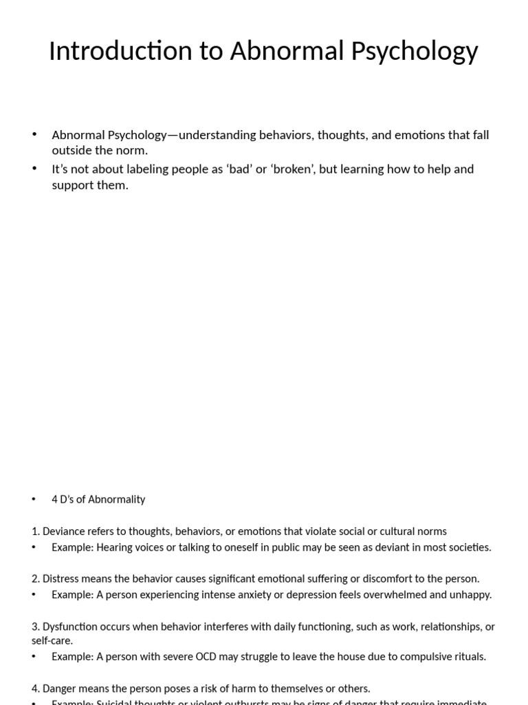 Understanding Abnormal Psychology Basics | PDF | Mental Disorder ...