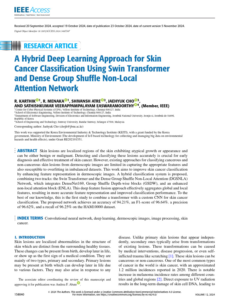 A Hybrid Deep Learning Approach For Skin Cancer Classification Using ...