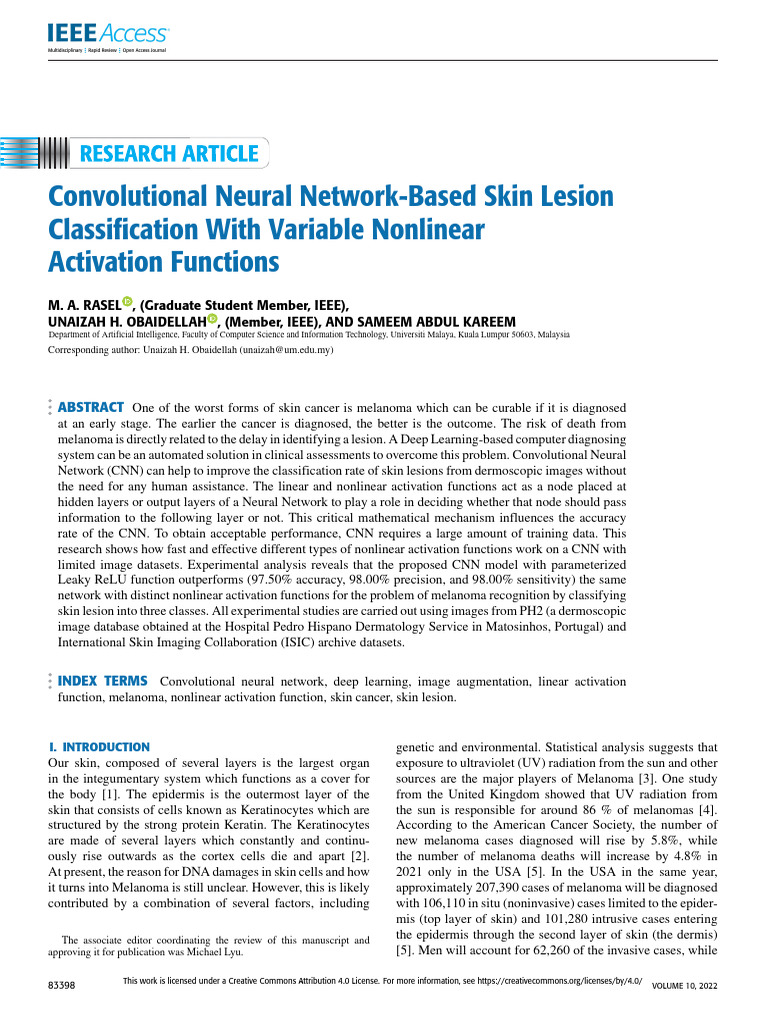 Convolutional Neural Network-Based Skin Lesion Classification With ...