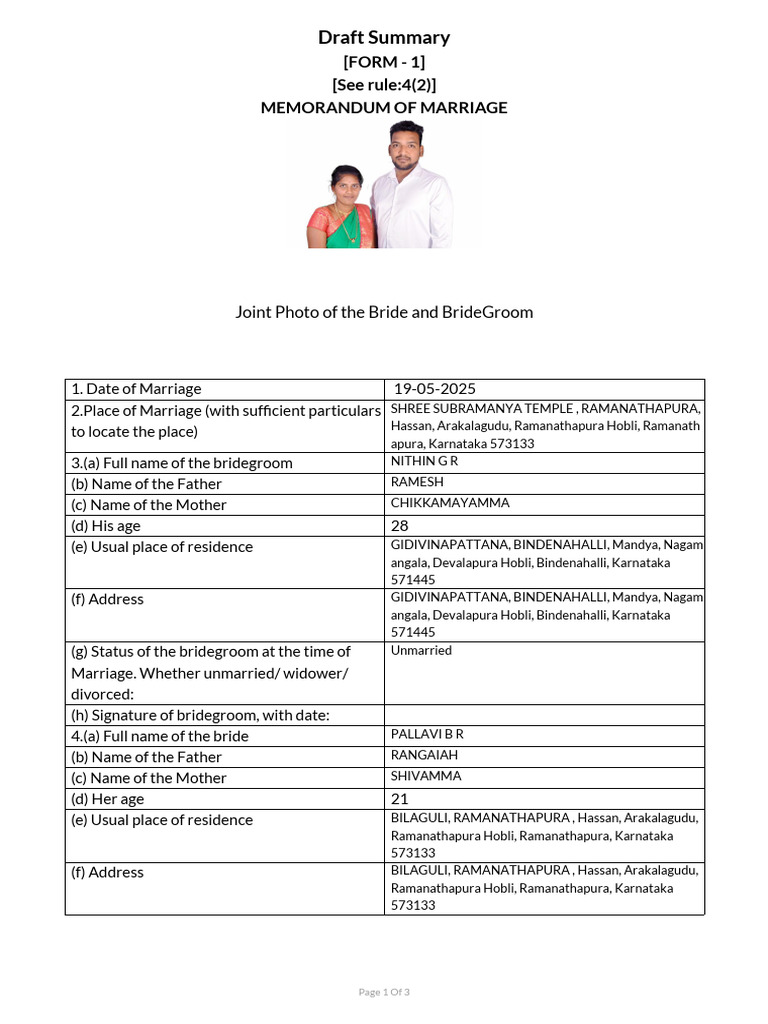 Form MRG 17062025 0132641 | PDF | Marriage | Living Arrangements
