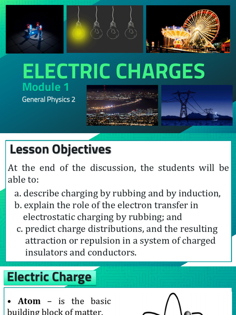 Module 1 Electric Charges Gen. Physics2 | PDF | Electric Charge | Electron