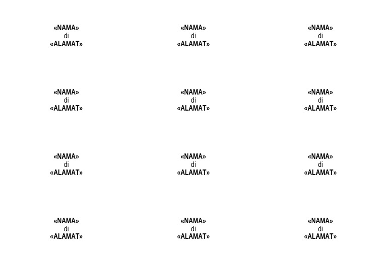 Format Label Undangan | PDF