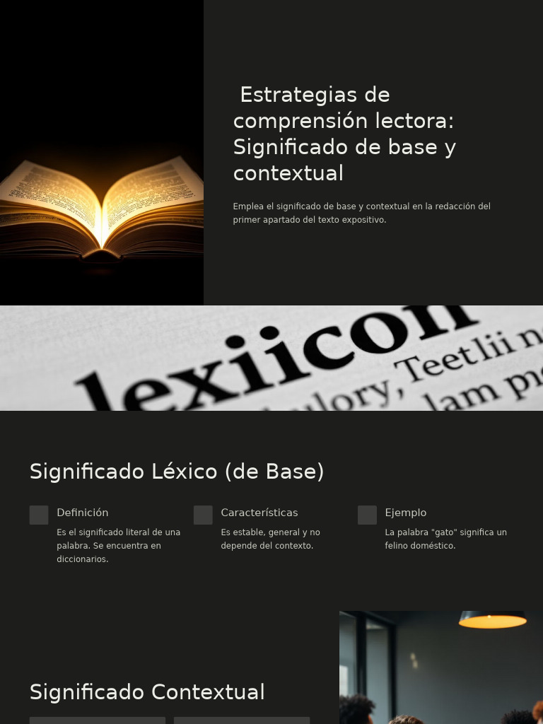 Estrategias de Comprension Lectora Significado de Base y Contextual | PDF