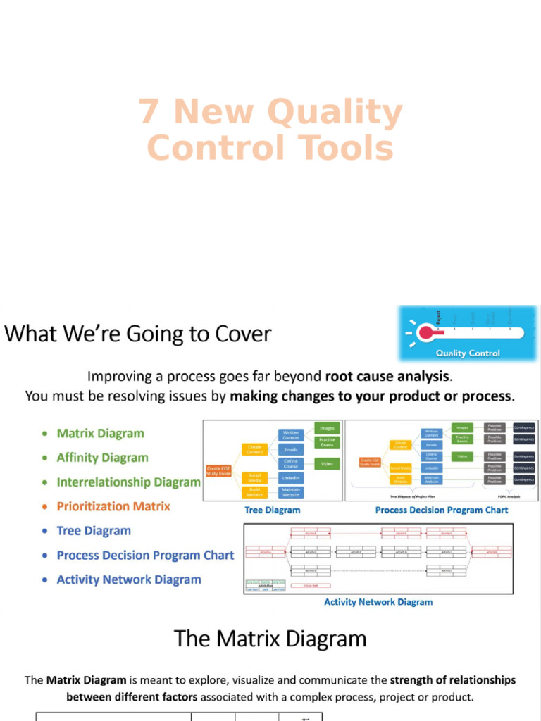 7 New Quality Control Tools | PDF