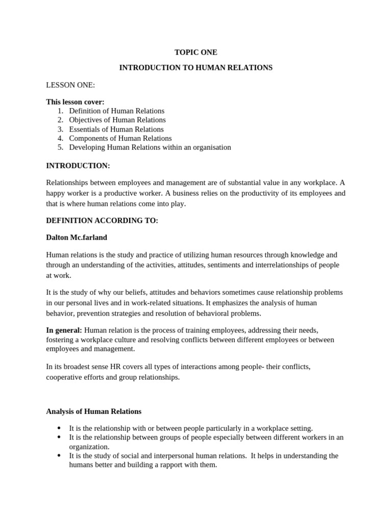 Understanding Human Relations Skills | PDF | Employment | Motivation