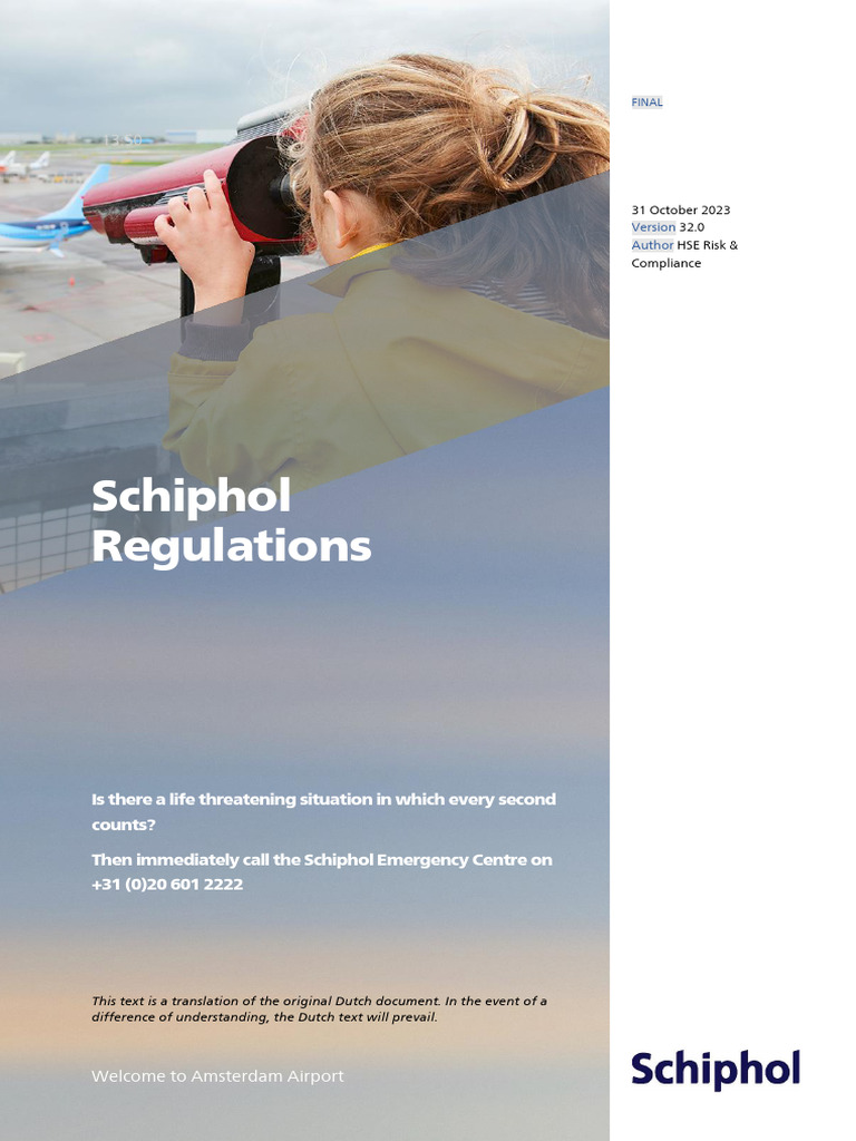Schiphol Regulations | PDF | Airport | Traffic