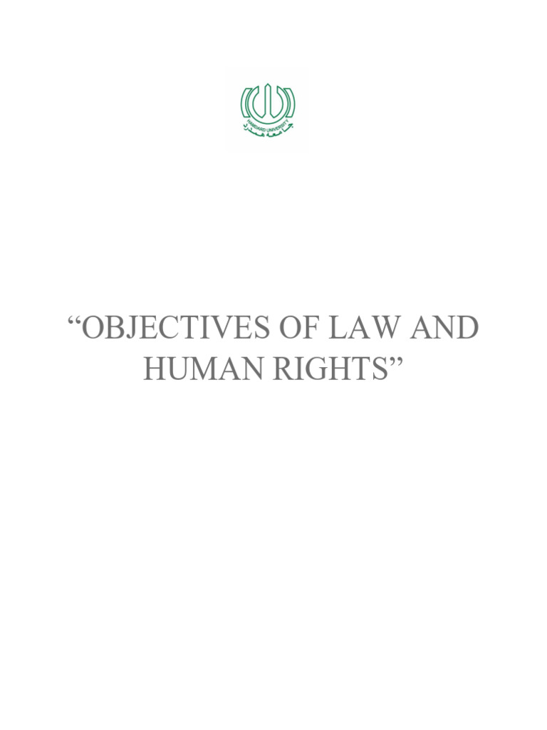 Objectives of Law & Human Rights | PDF | Human Rights | Quran