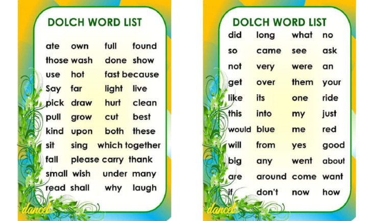 Dolch Words | PDF