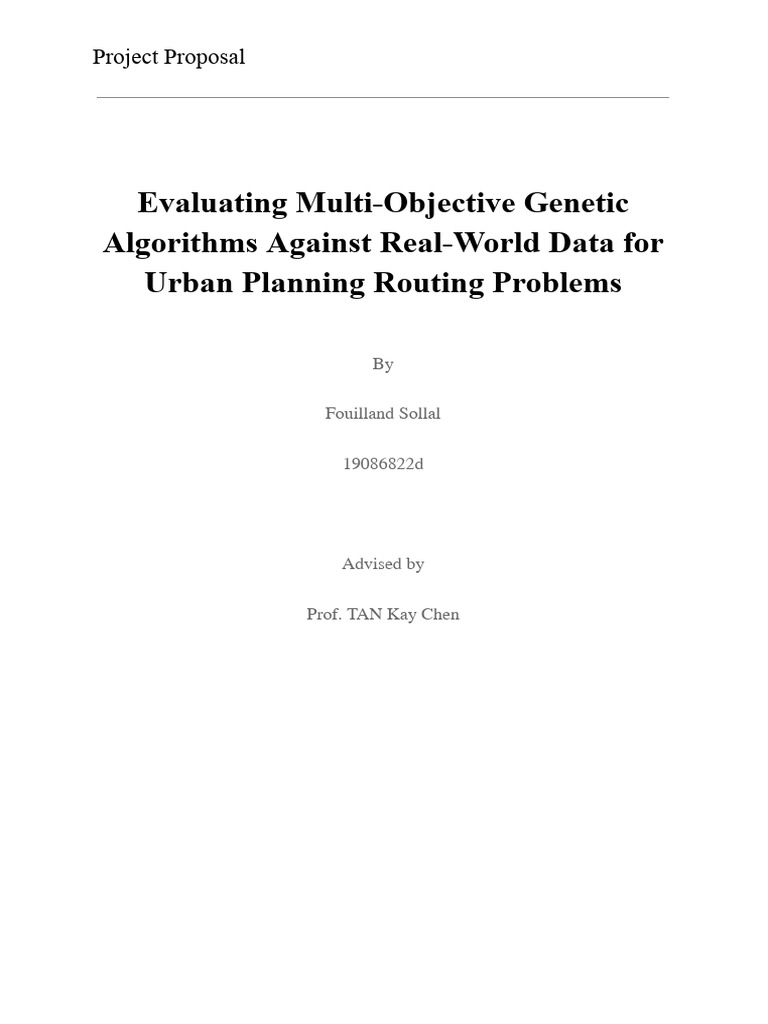 Evaluating Multi-Objective Genetic Algorithms Against Real-World Data For Urban Planning Routing ...