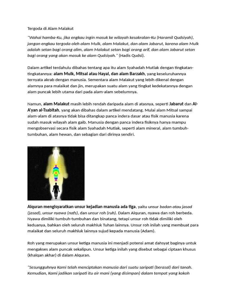 Tergoda Di Alam Malakut | PDF