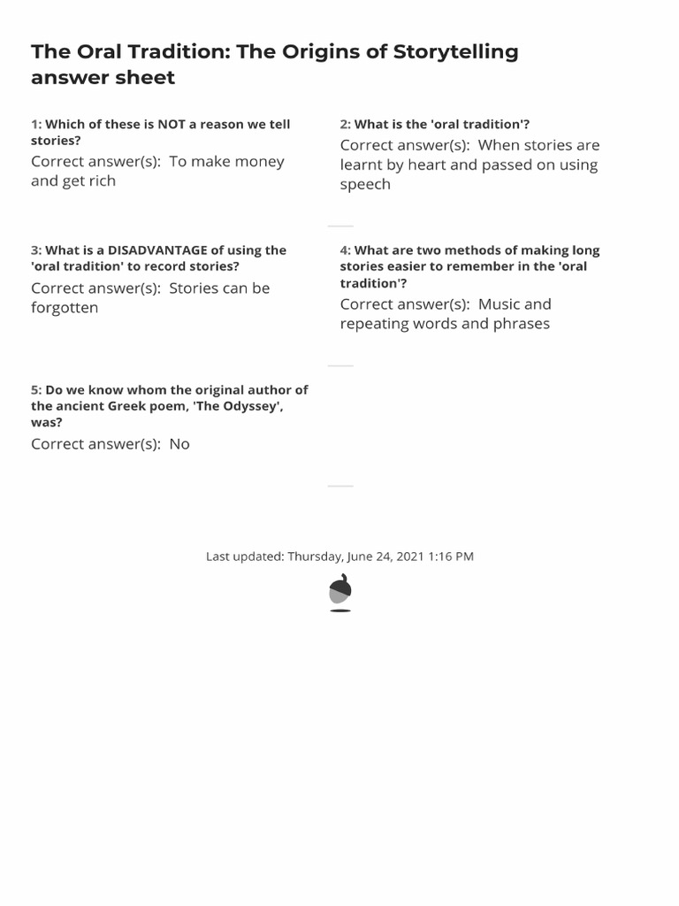 Starter Quiz Answers | PDF
