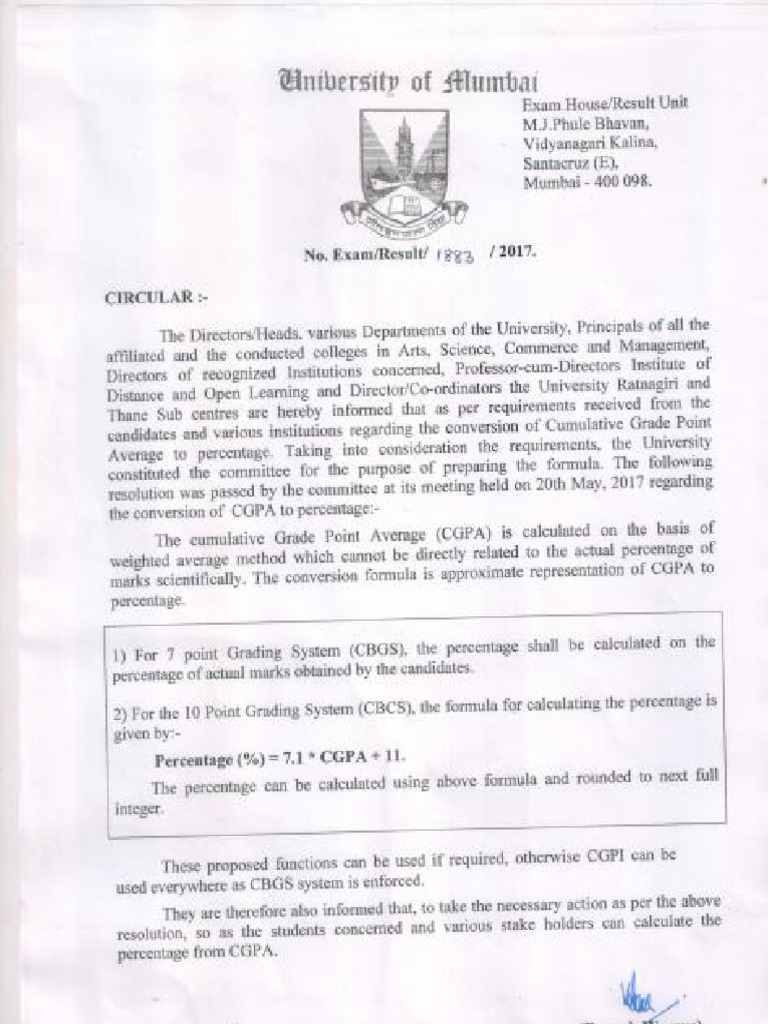 Conversion Circular Mumbai University | PDF