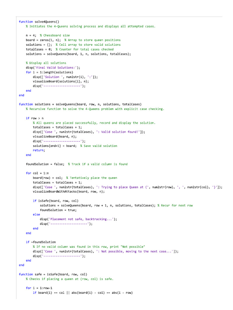 AI 4queen Assignment | PDF