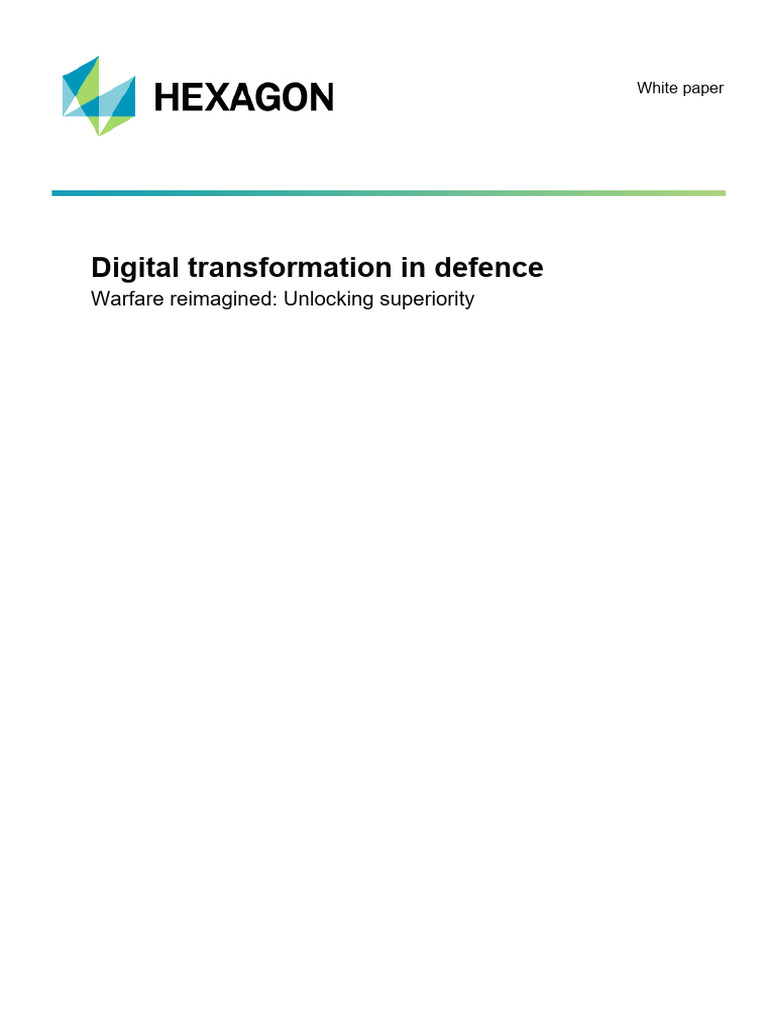 Digital Transformation in Defence | PDF | Artificial Intelligence ...