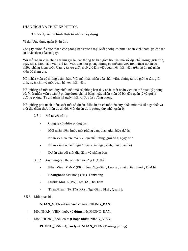 Phân Tích Và Thiết Kế Htttql | PDF