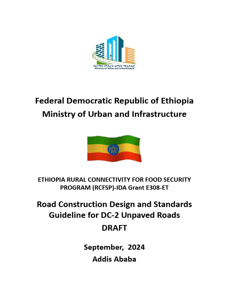 Road Construction Design and Standards Guideline For DC 2 Unpaved | PDF ...