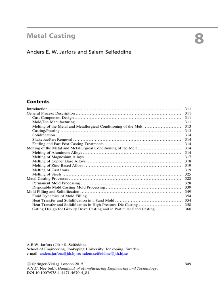 4 Campbell, J., Complete Casting Handbook, 2nd Ed., Butterworth ...
