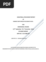 Industrial Attachment Report Sample | PDF