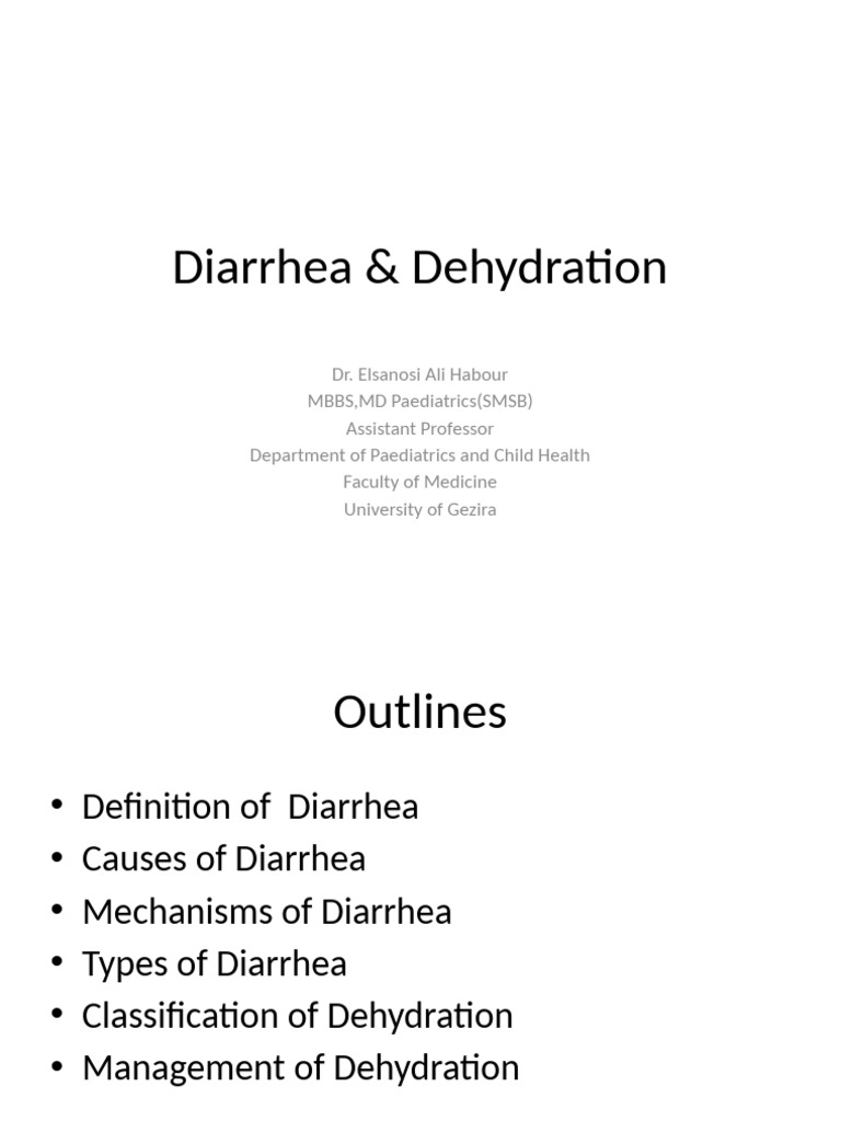Diarrhea & Dehydration | PDF | Diarrhea | Digestive System