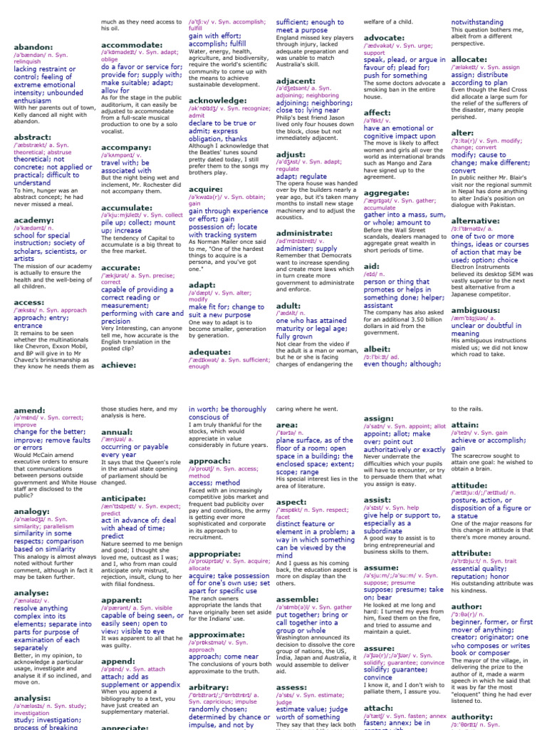 500 Words For IELTS | PDF