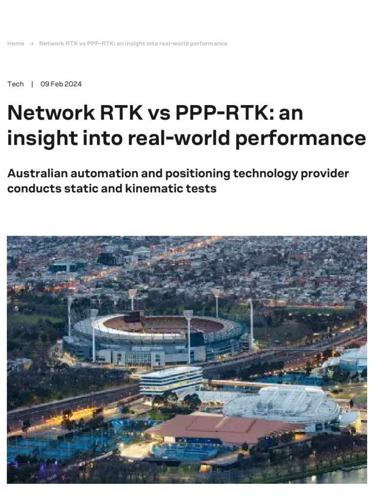 Network RTK Vs PPP-RTK An Insight Into Real-World Performance | PDF ...