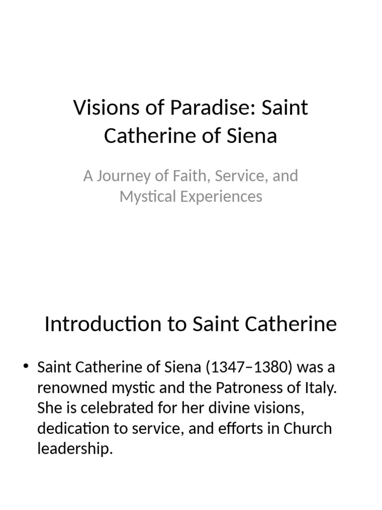 Catherine of Siena: Mystic and Leader | PDF