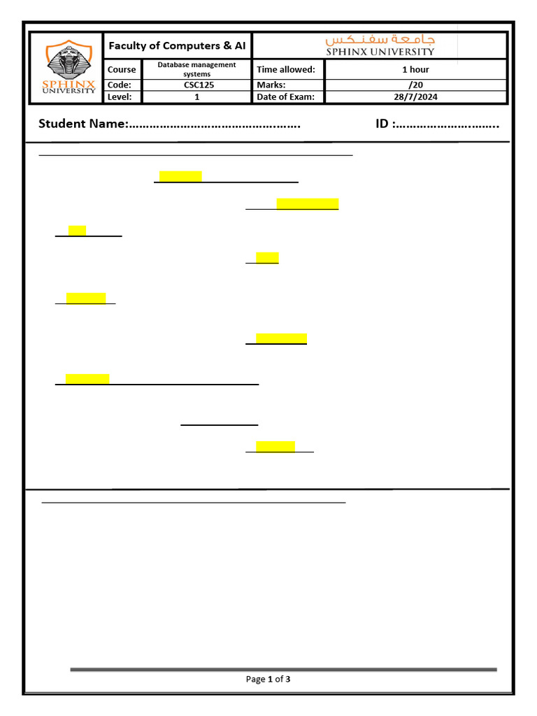 Dbms Mid Answer | PDF | Databases | Information Science