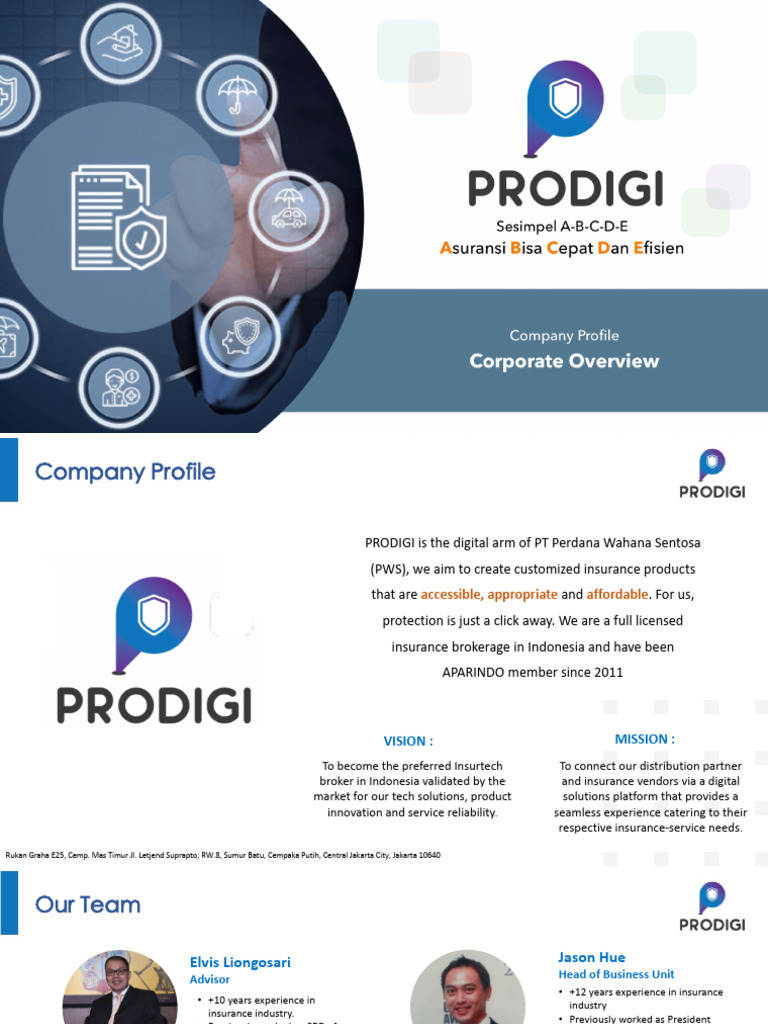 Prodigi - Company Profile - MAGDI | PDF | Insurance | Financial Services