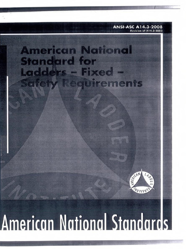 ANSI A14.3-2008 American Nationa Standard For Ladders | PDF