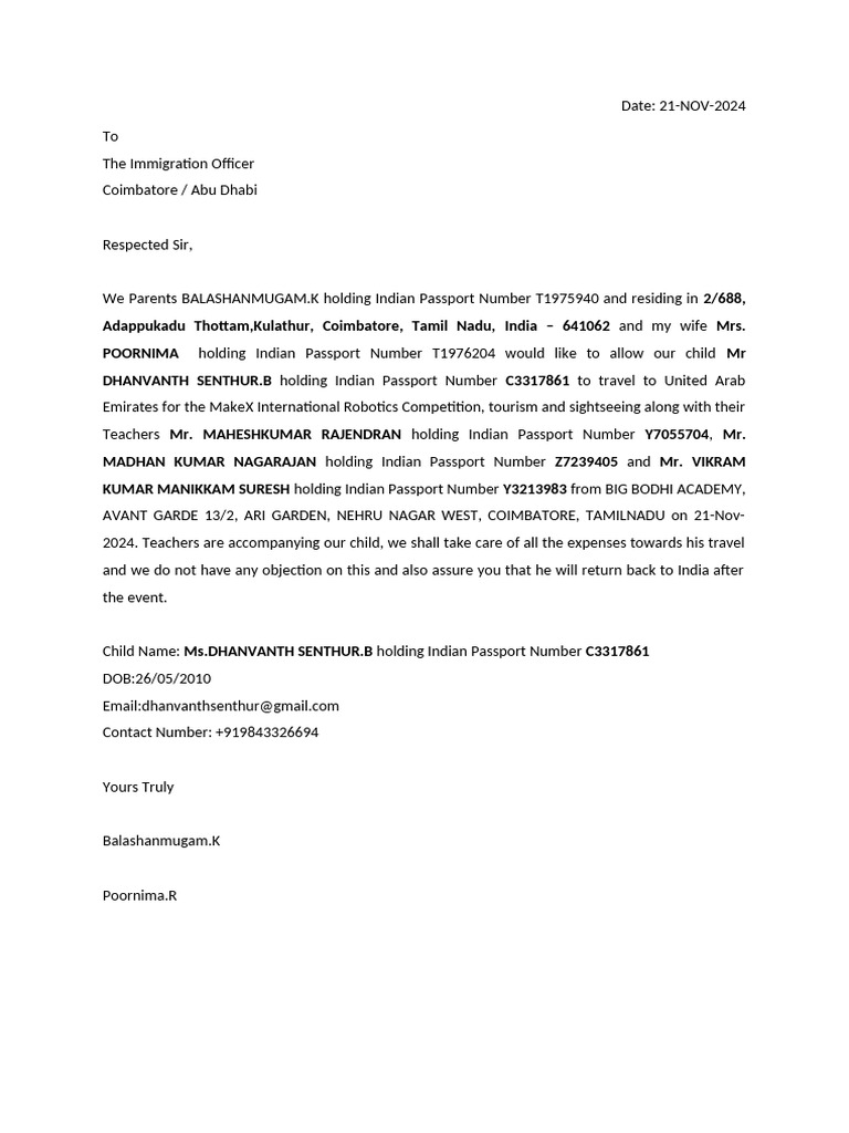 Consent Letter | PDF