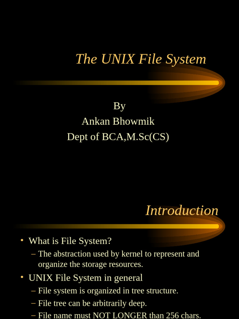 Overview of the UNIX File System | PDF | Computer File | File System