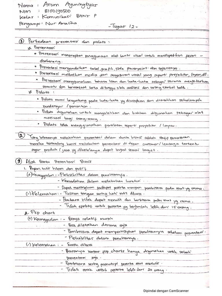 Tugas 12 b100190500 Arum Ayuningtyas | PDF