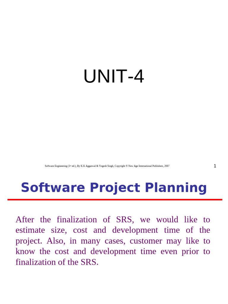 Chapter 4 - Software Project Planning | PDF | Software | Software ...