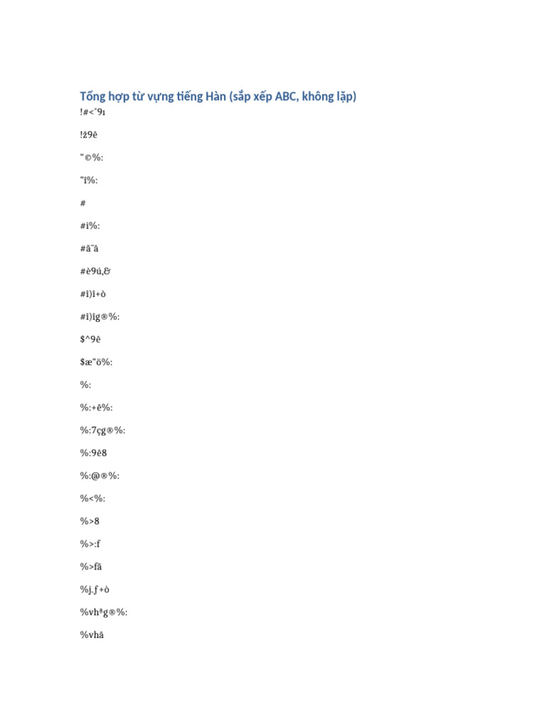 Tong Hop Tu Vung ABC | PDF