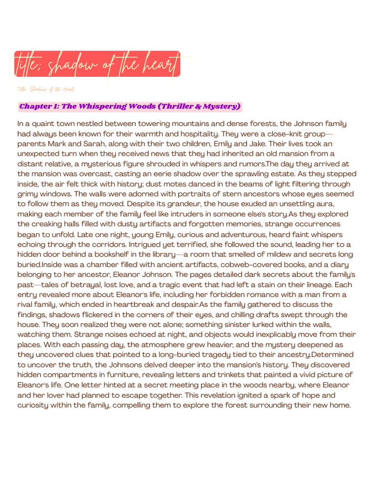 Shadiw of The Heart | PDF