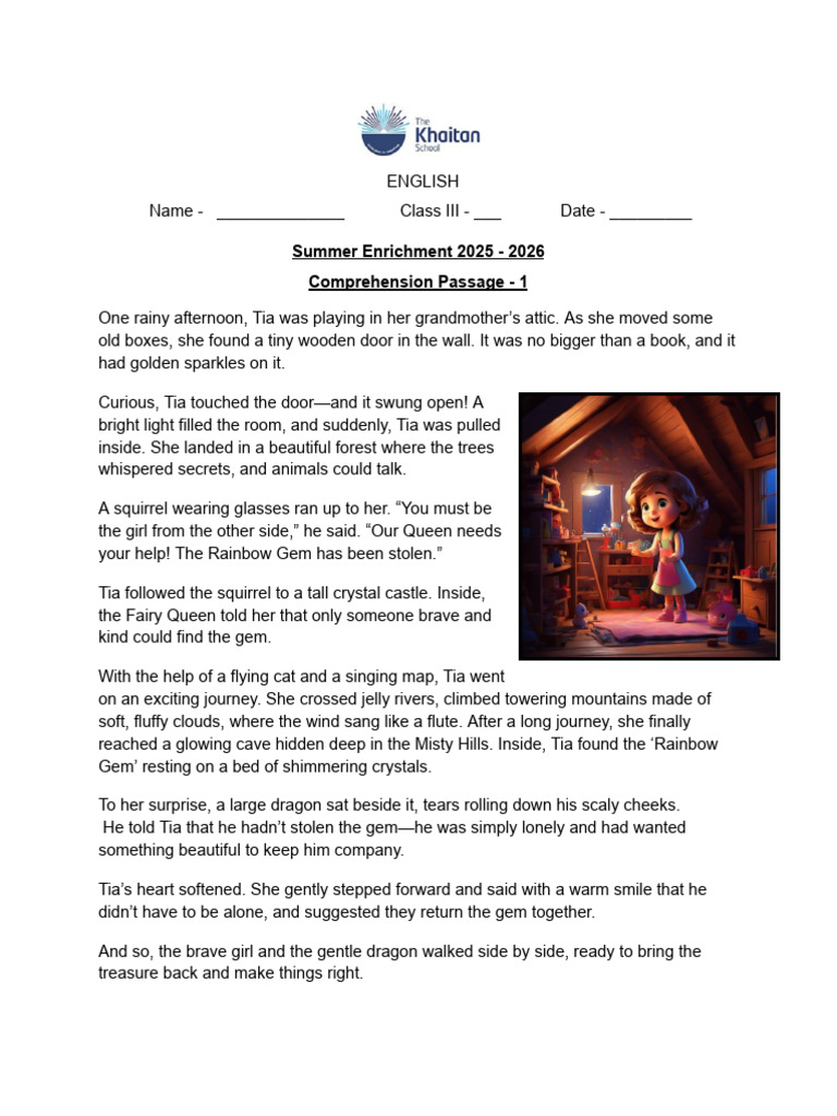 Comprehension Passage III | PDF
