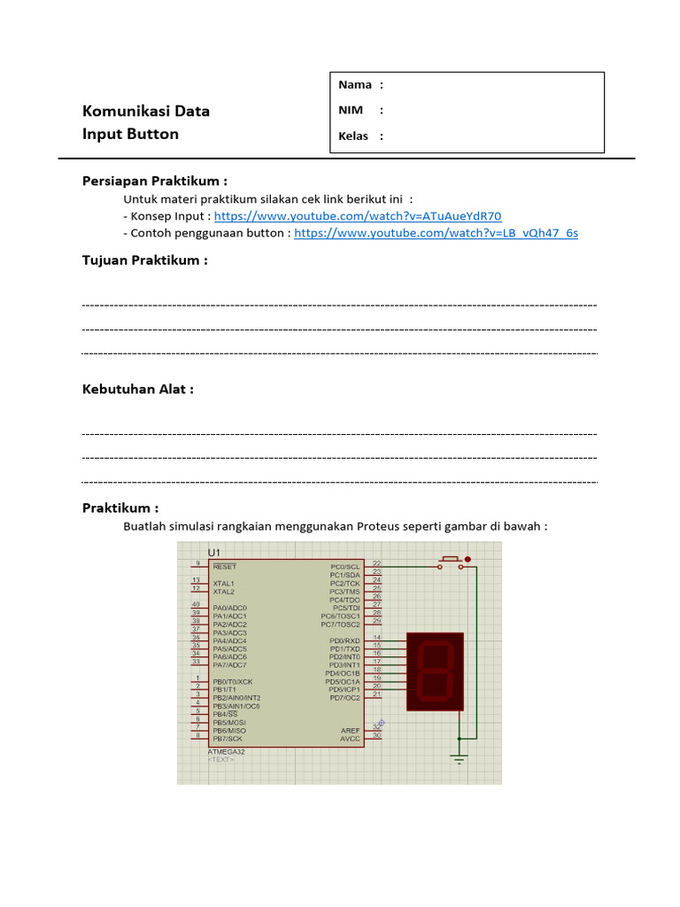 Praktikum Input Button dengan 7 Segment | PDF