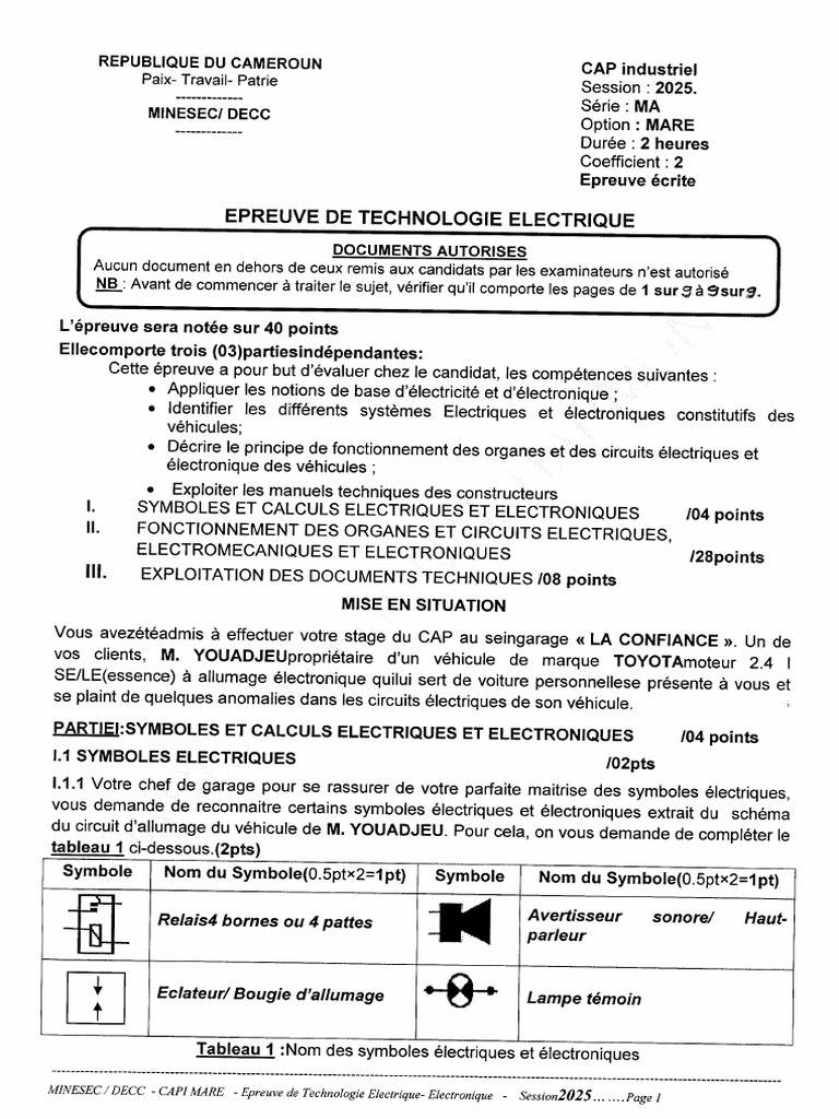 Cap Industriel Mare Technologie Electrique | PDF