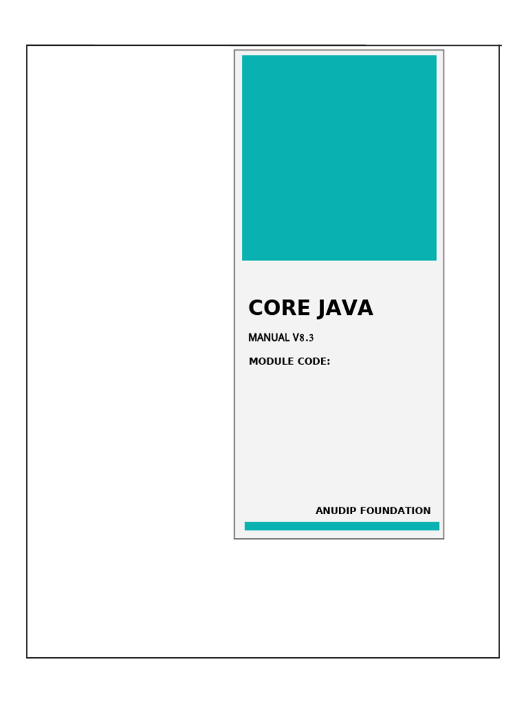 Module1 Chapter3 Core Java | PDF | Integrated Development Environment | Java (Programming Language)
